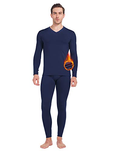 MANCYFIT Thermal Underwear for Men Long Johns Set Fleece Lined Ultra